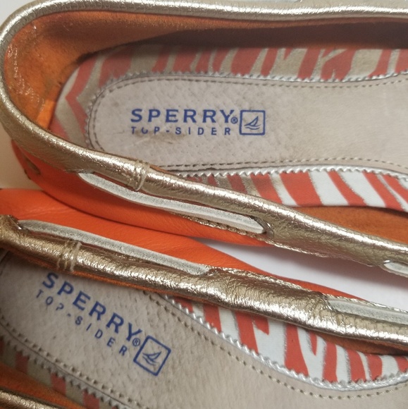 Sperry | Shoes | Sperry Topsider Orange Gold Boat Shoe 75 | Poshmark